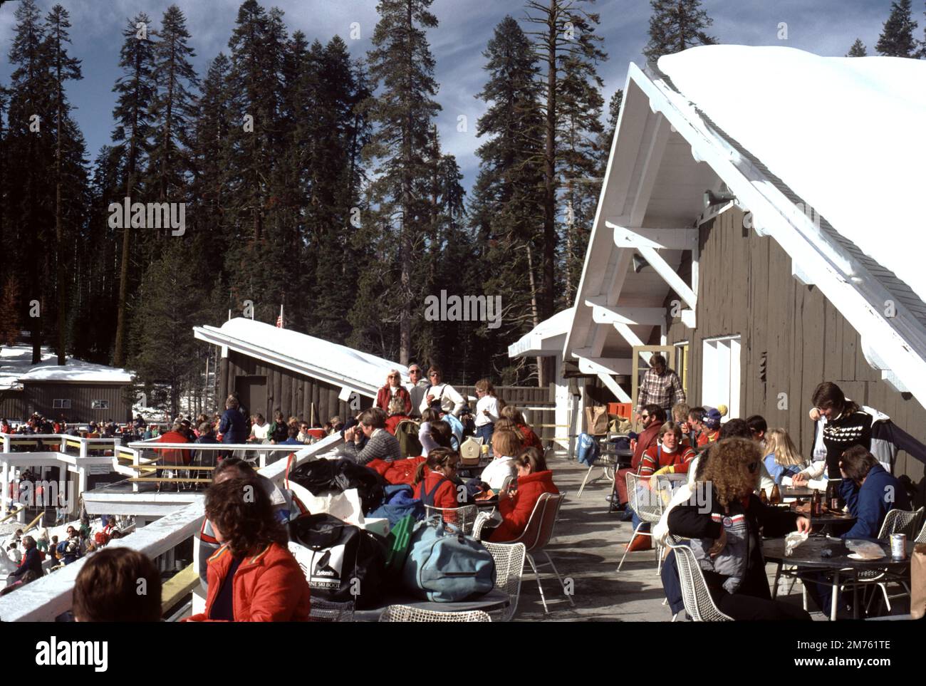 Yosemite National Park CA USA. Badger Pass Ski lodge and Yosemite ...
