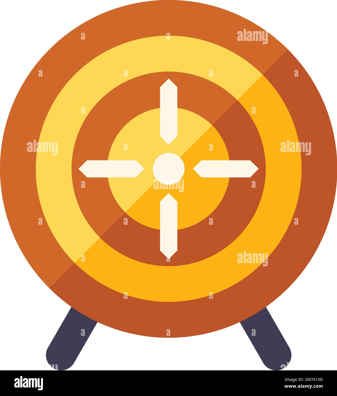 Focus target icon flat vector. Work goal. Team job isolated Stock ...