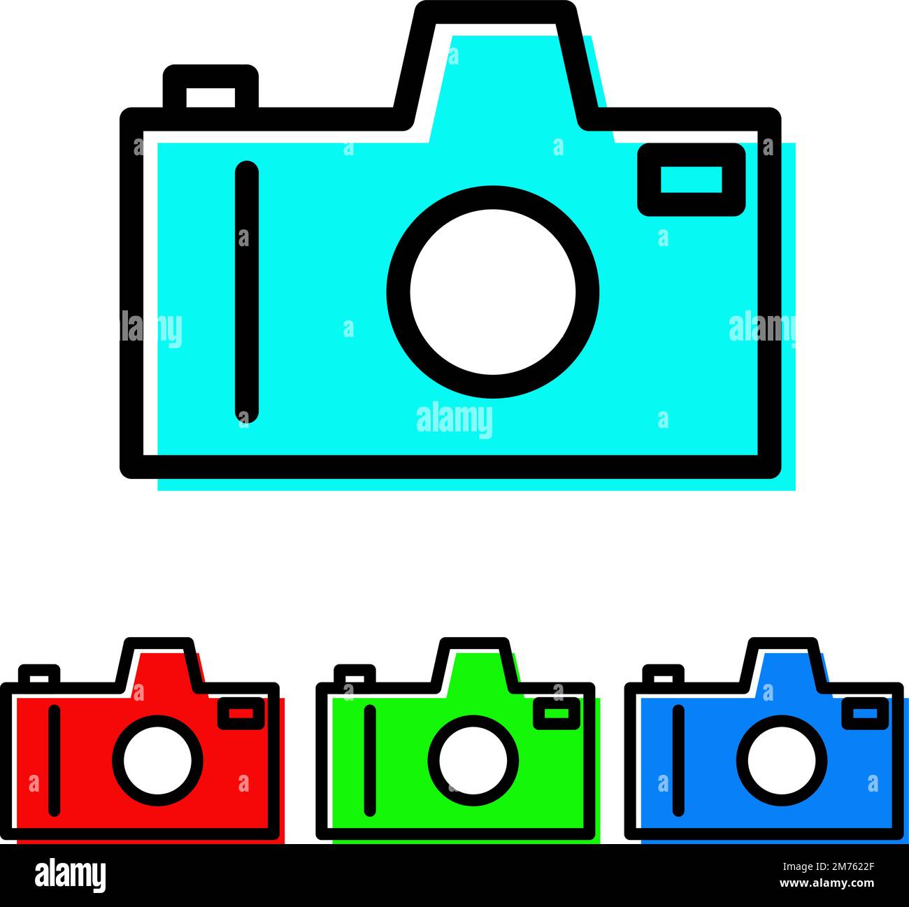 Camera icons on white background. Vector illustration Stock Vector ...