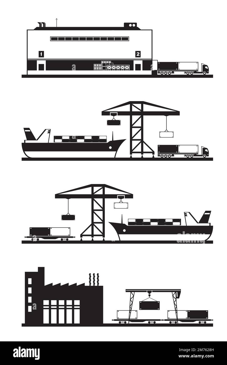 Freight depot Stock Vector Images - Alamy