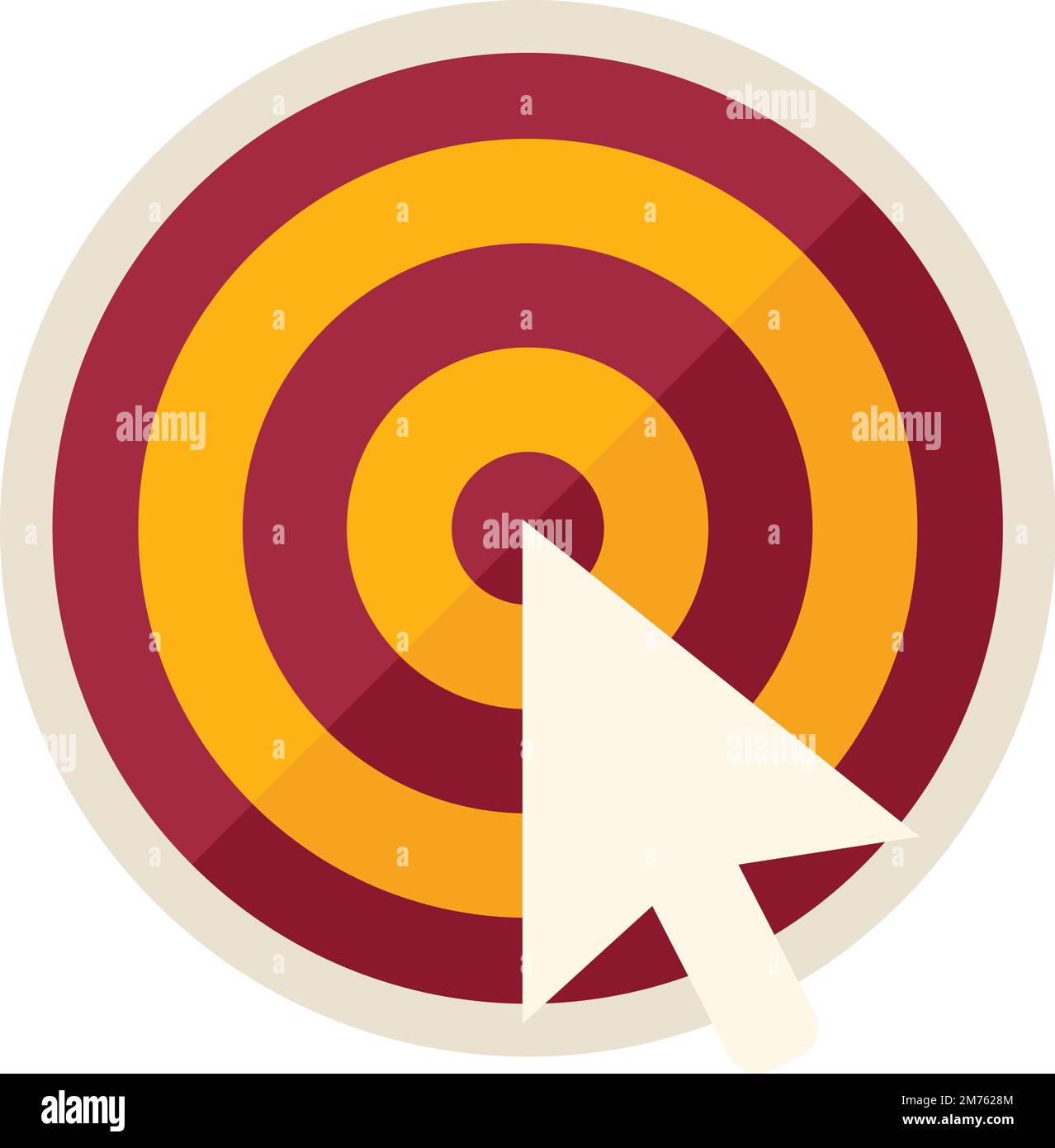 Cursor focus icon flat vector. Work goal. Target group isolated Stock ...