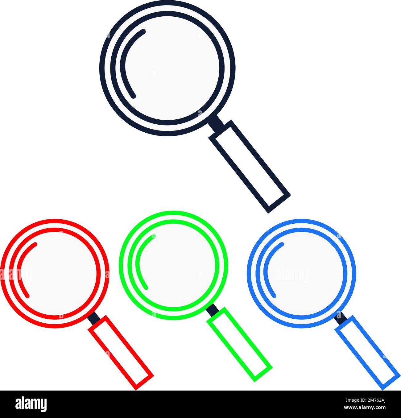 Magnifying glass line icon. Simple outline style. vector sign, linear ...
