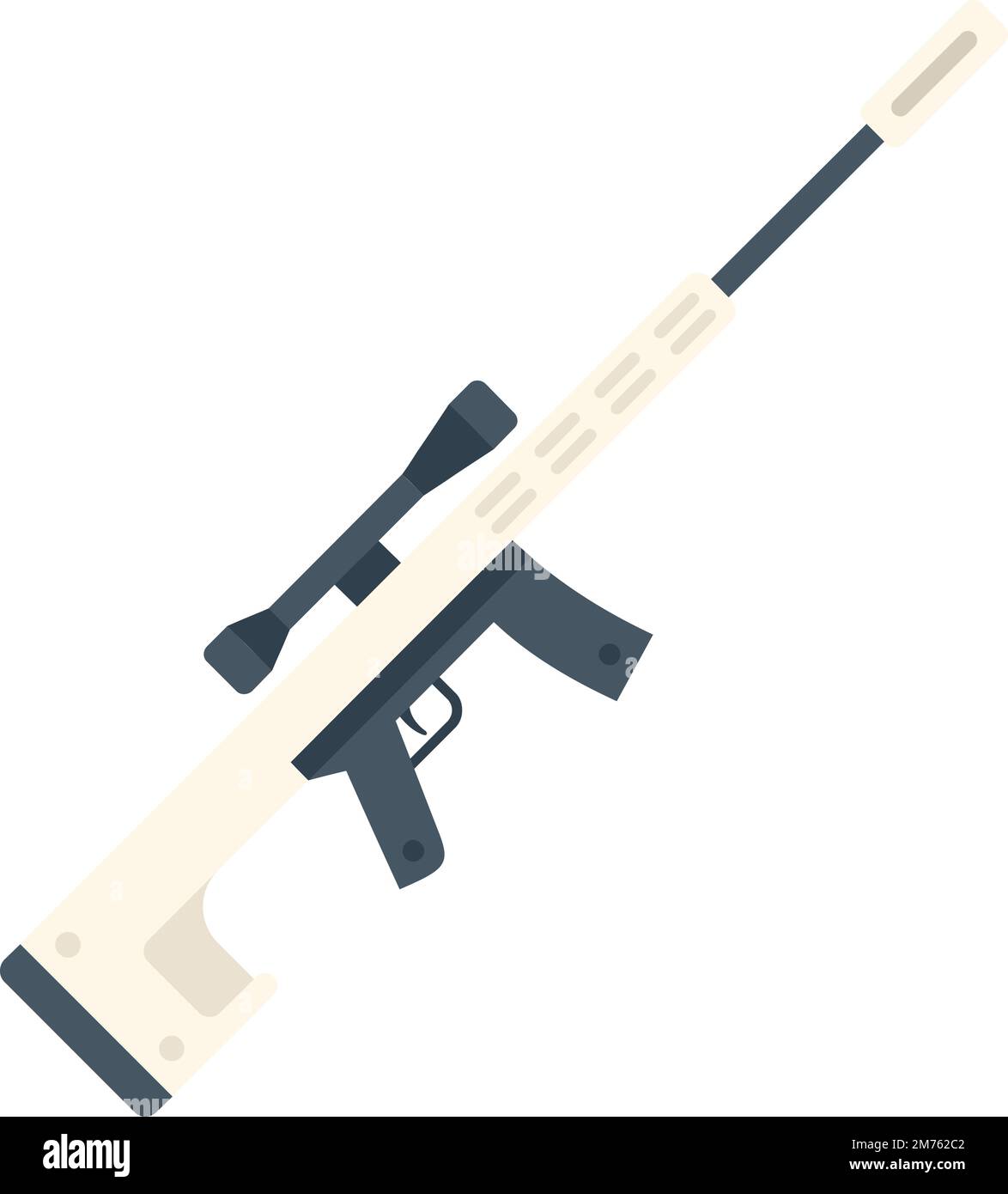 Winter sniper icon flat vector. Combat army. Soldier warrior isolated ...