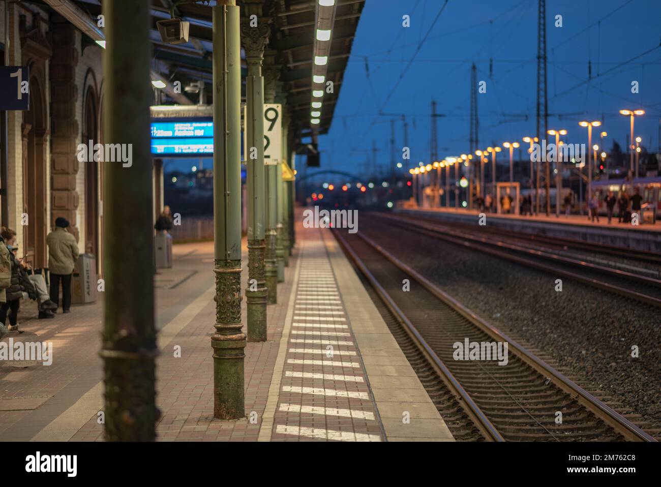 Düren January 2023: Düren train station is located north in the center ...