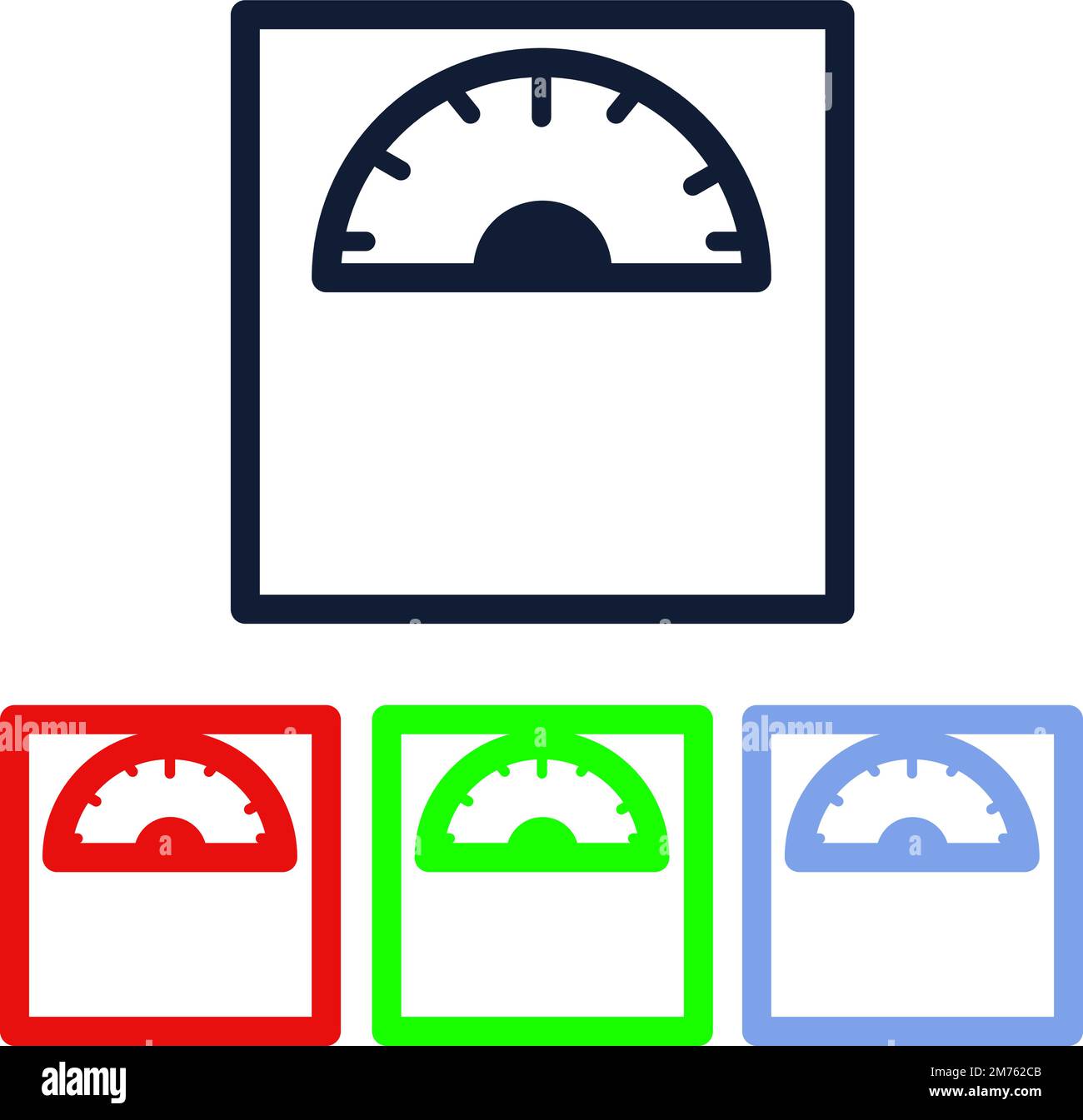 Bathroom Floor Scales Icon Weight Measure Equipment Flat Vector ...