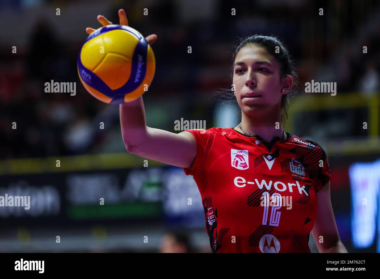 Valentina Colombo #12 of UYBA Unet E-Work Busto Arsizio in action ...