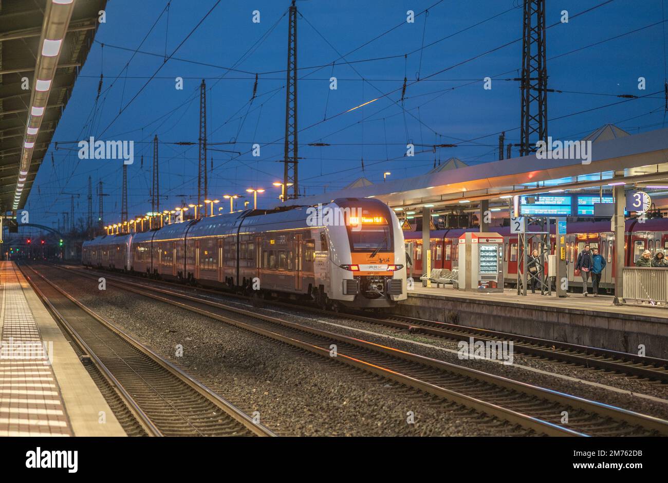 Düren January 2023: Düren train station is located north in the center ...