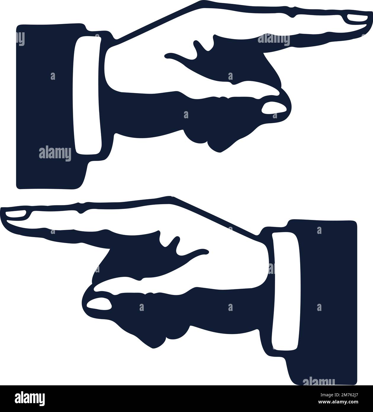 Human hand vector with pointing finger in retro style with lettering ...