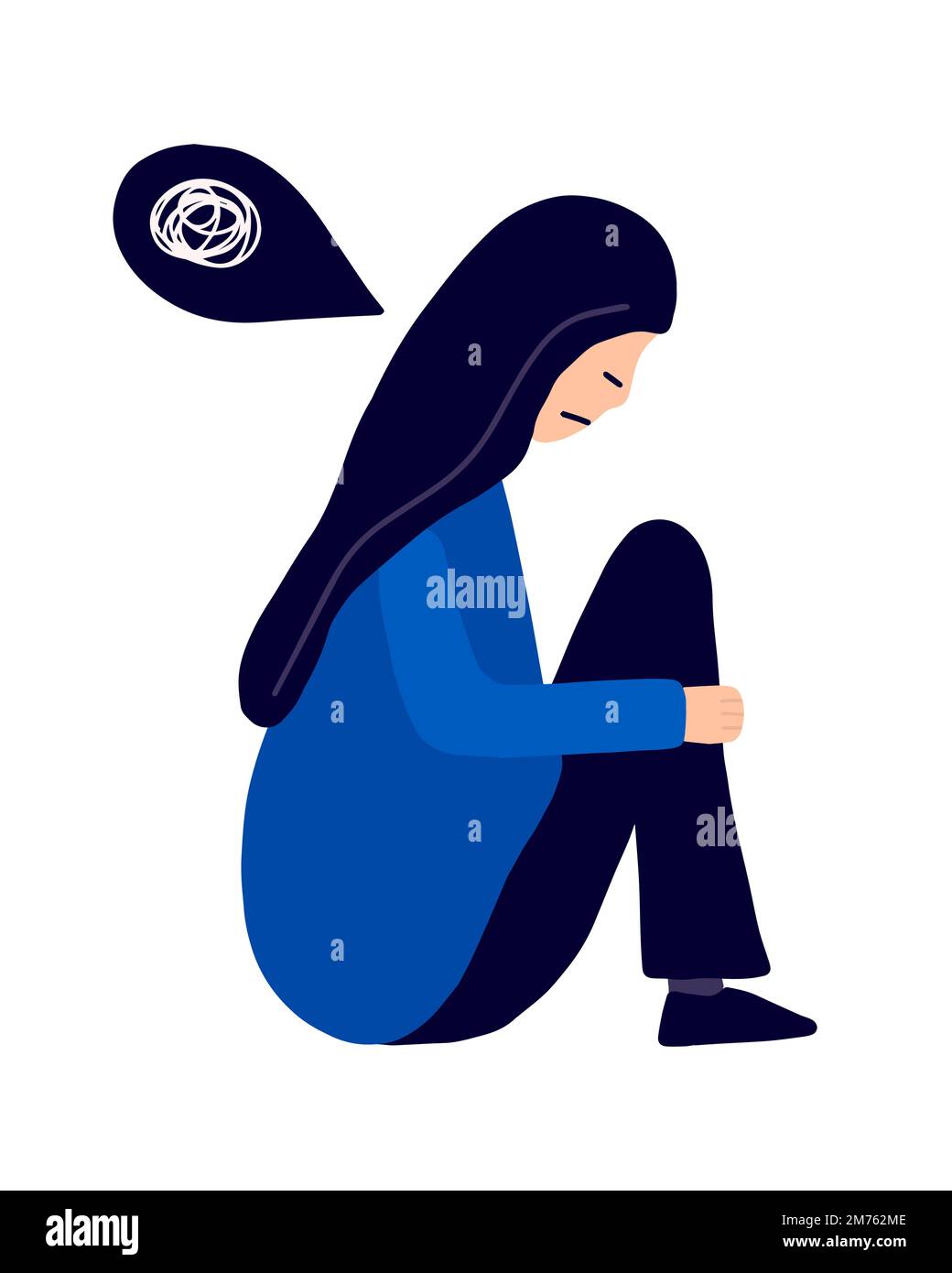 Lonely depressed teenager Stock Vector Images - Alamy