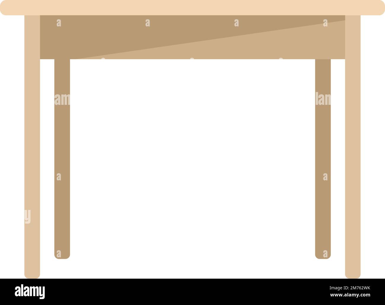Table icon flat vector. Wood furniture. Top desk isolated Stock Vector ...