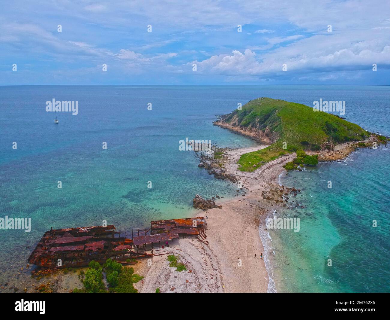 An aerial view of an amazing island Stock Photo - Alamy