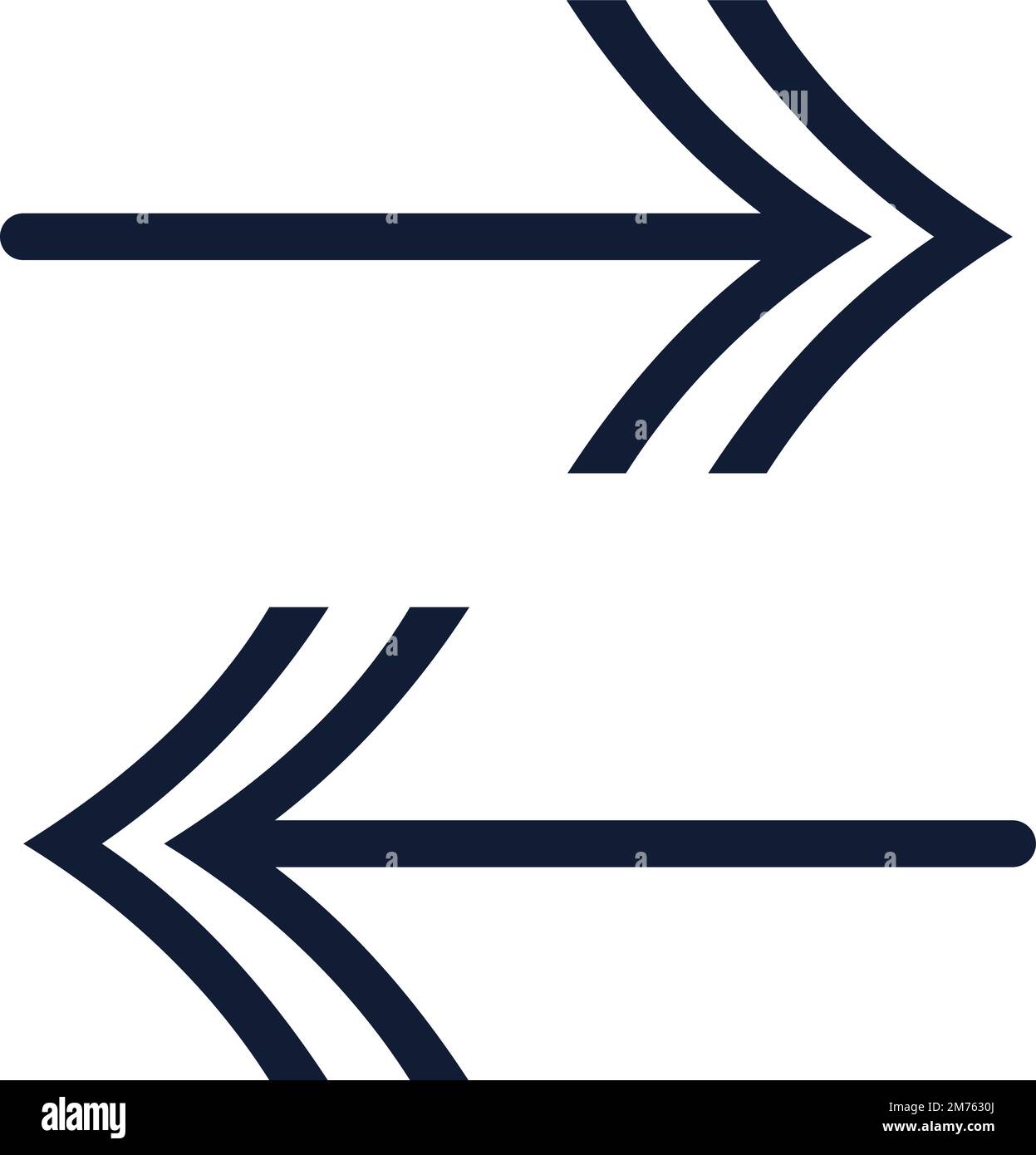 double arrow. Fast forward or Next icon. Vector illustration Stock ...