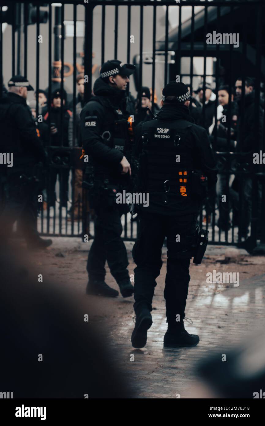 A closeup view of police officers in the street Stock Photo - Alamy
