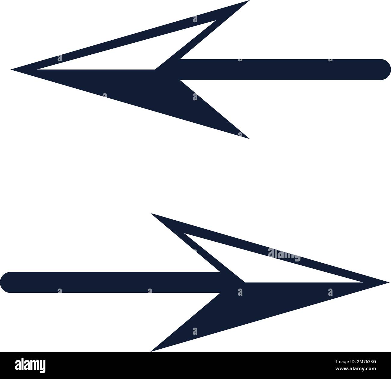 Set arrow icon. Collection different way arrows sign. Black vector ...