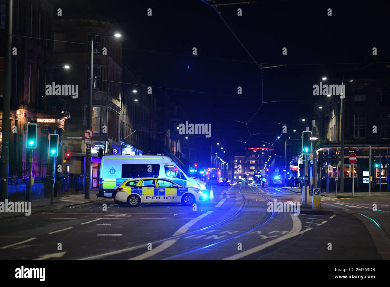 Edinburgh Scotland, UK 07 January 2023. Emergency services attend an ...