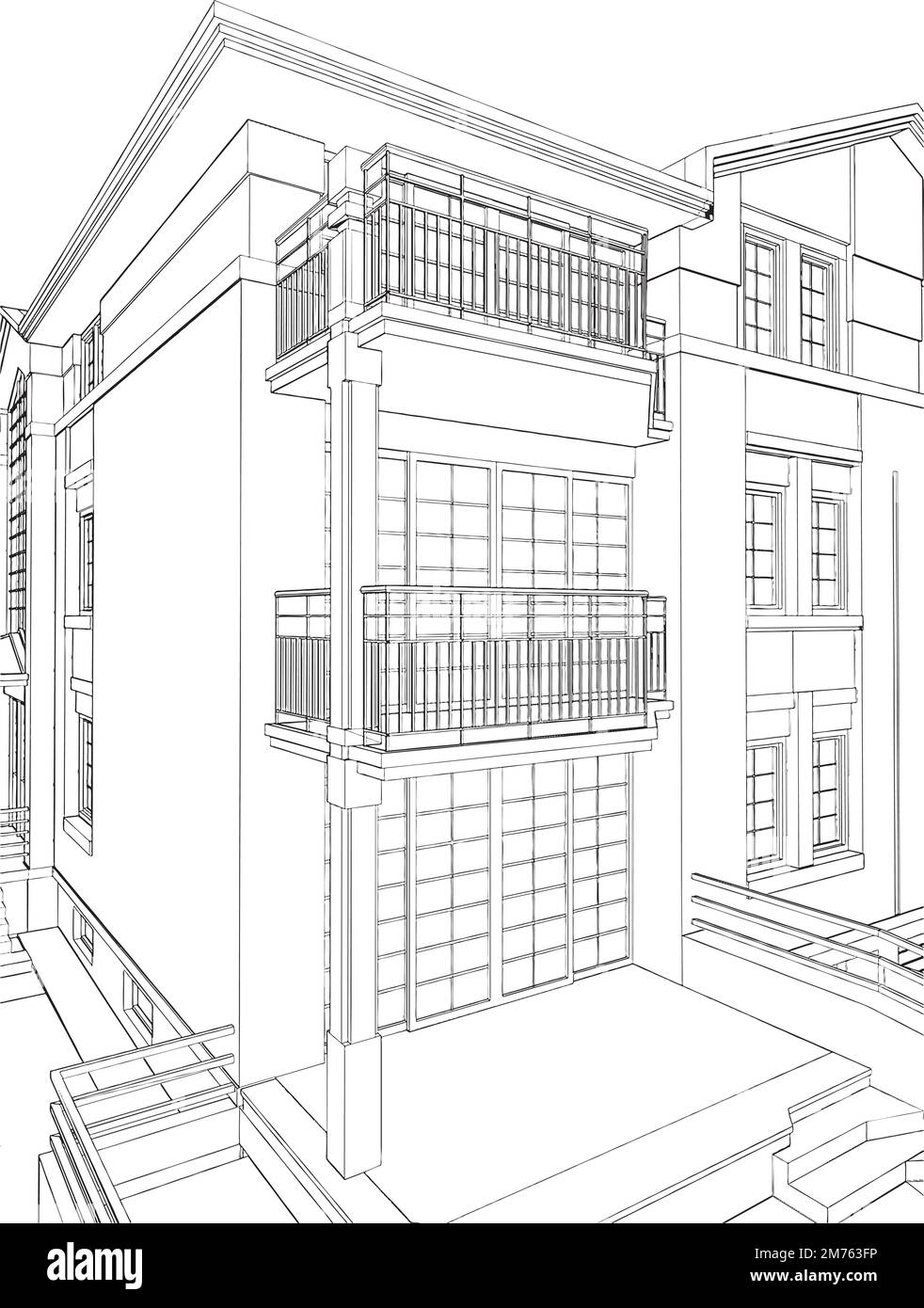 Residential House Vector Stock Vector Image & Art - Alamy