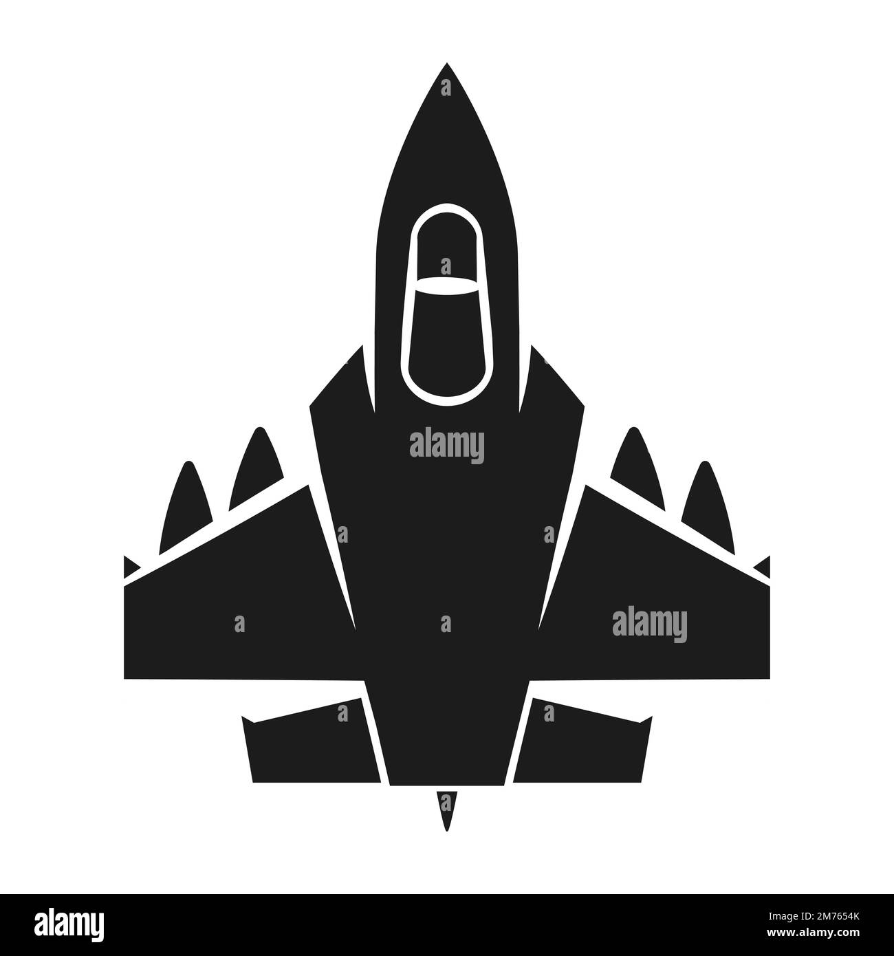 Jet Fighter Vector Illustration Military Aircraft Carrier Based