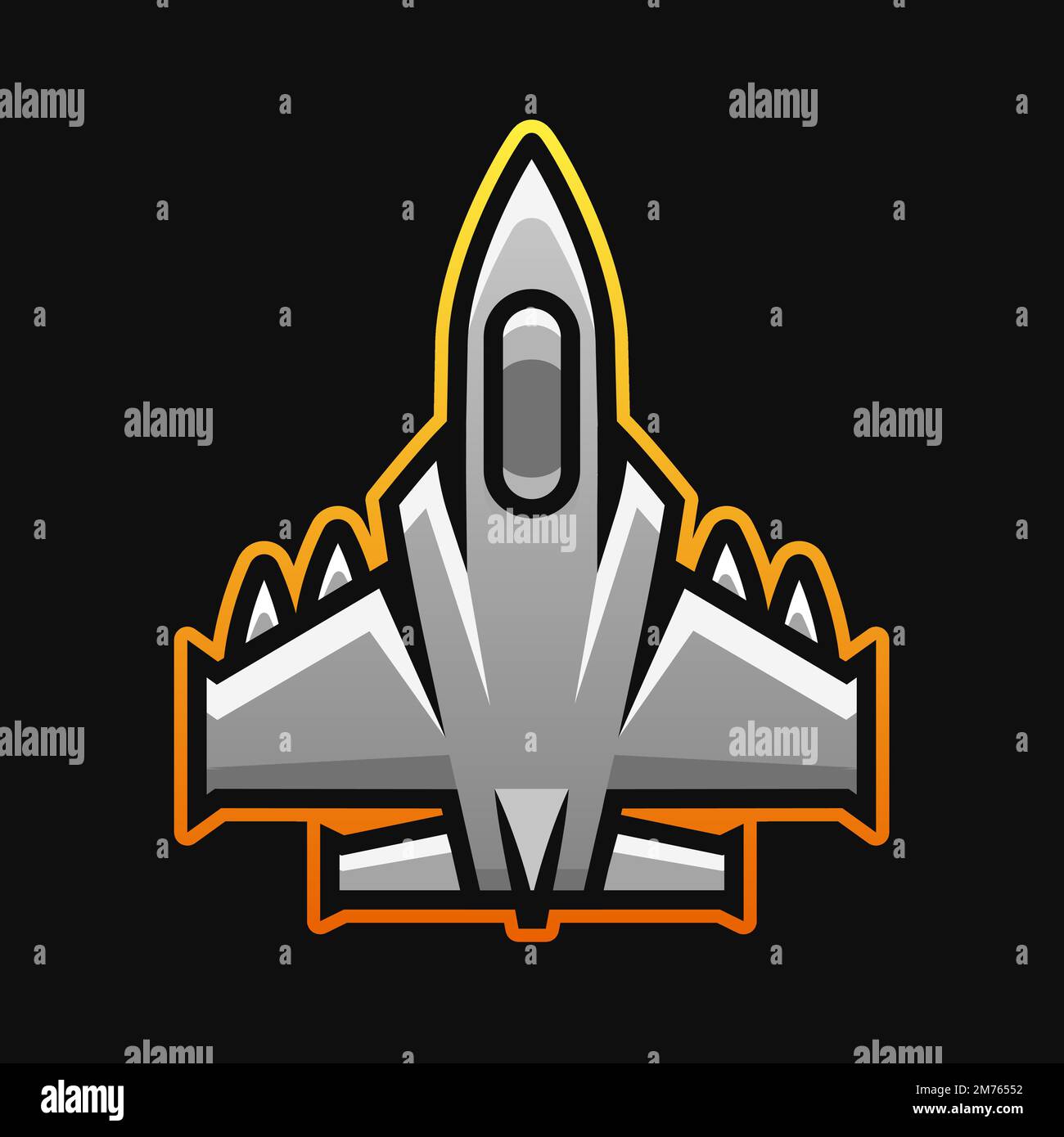 Military plane fired a missile. Fighter jet vector illustration Stock ...