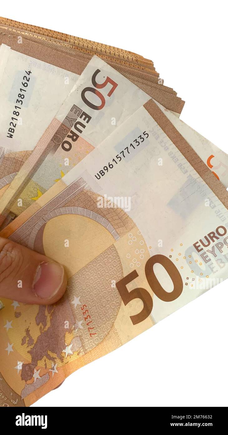 Euro currency banknotes background. European paper money backdrop with ...