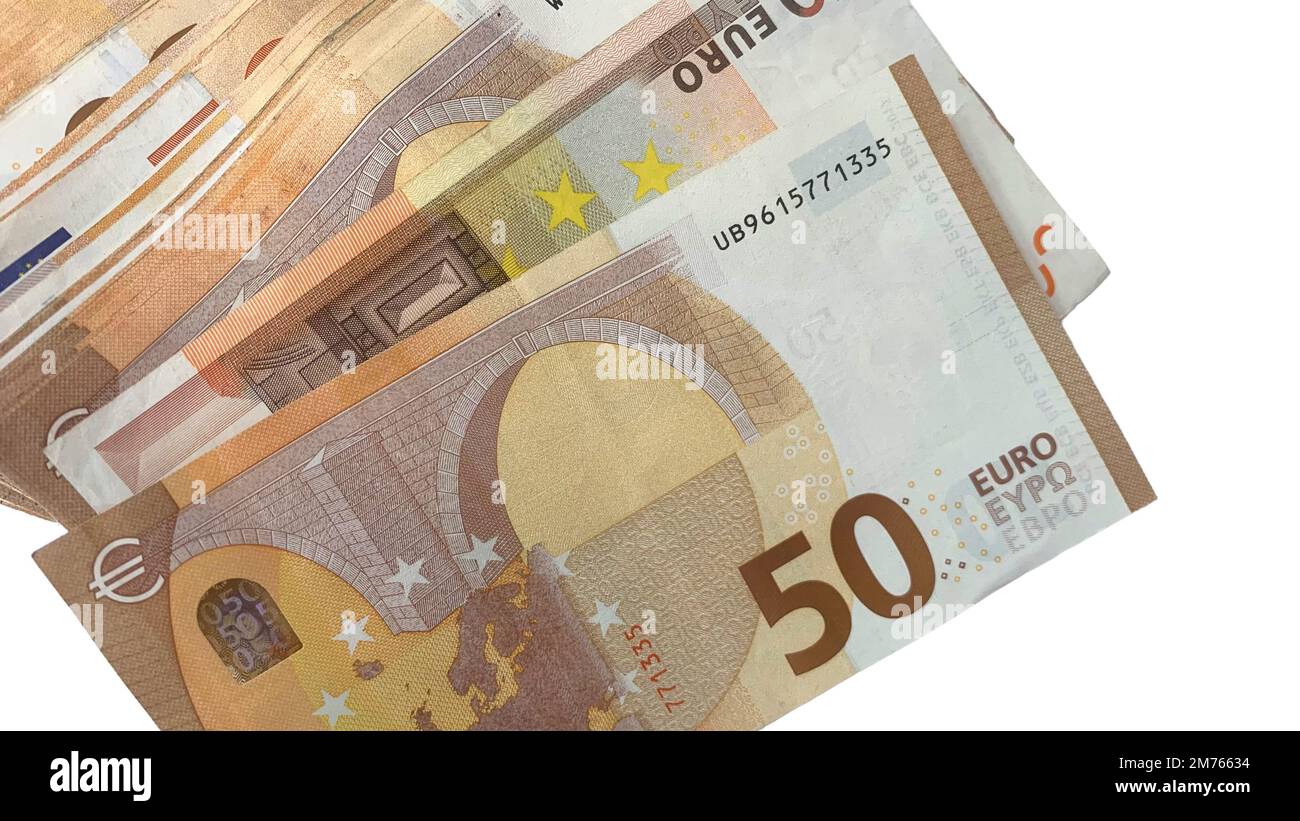 Euro currency banknotes background. European paper money backdrop with ...