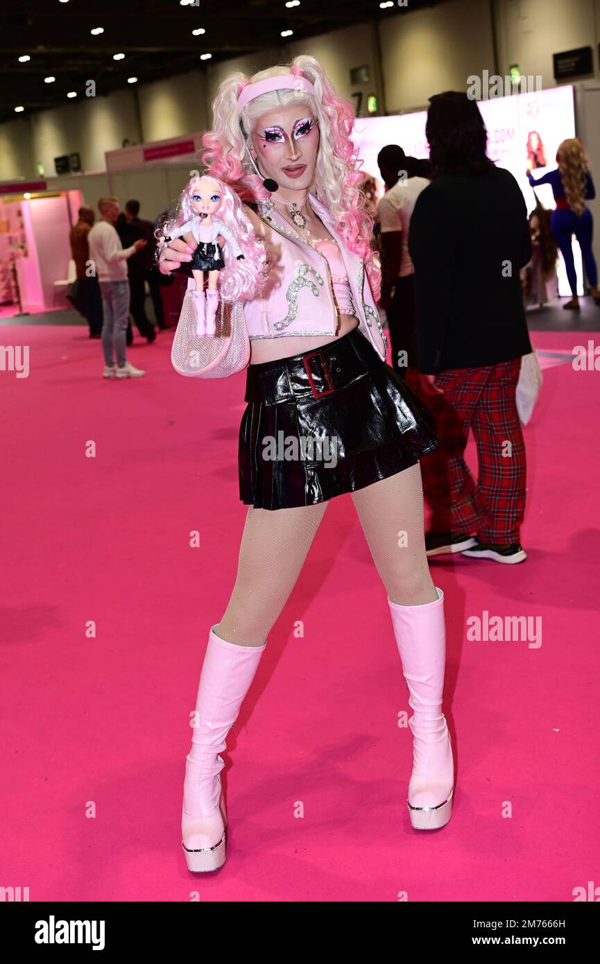 London, UK. 07th Jan, 2023. Stalls at the RuPaul’s DragCon UK presented ...