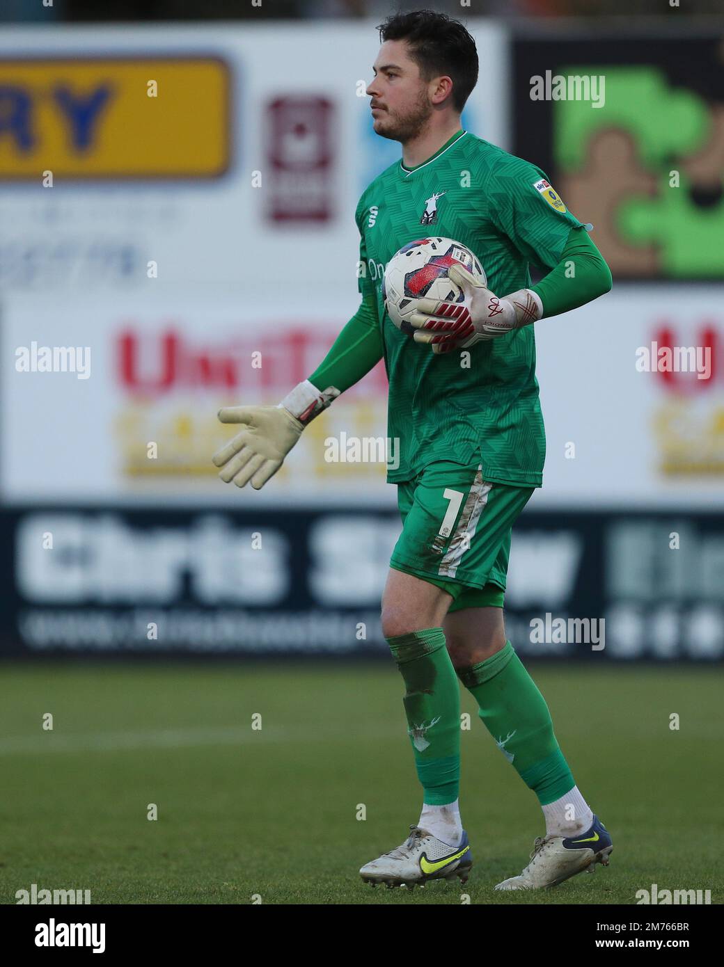 Mansfield, UK. 7th January 2023Mansfield Town's Christy Pym during the ...