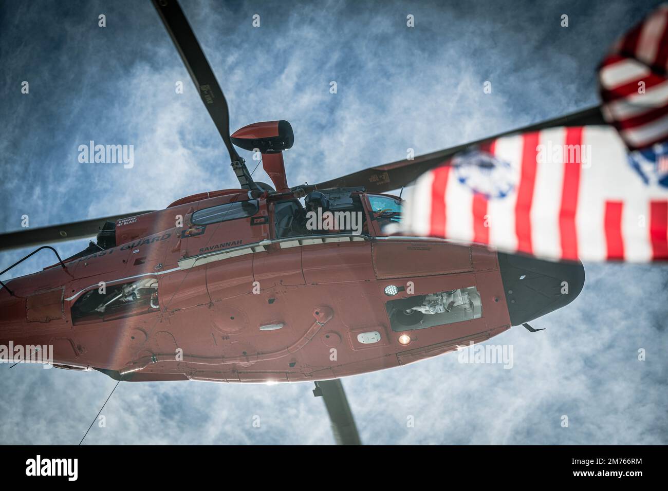 A U.S. Coast Guard Eurocopter MH-65 Dolphin Helicopter from Air station ...