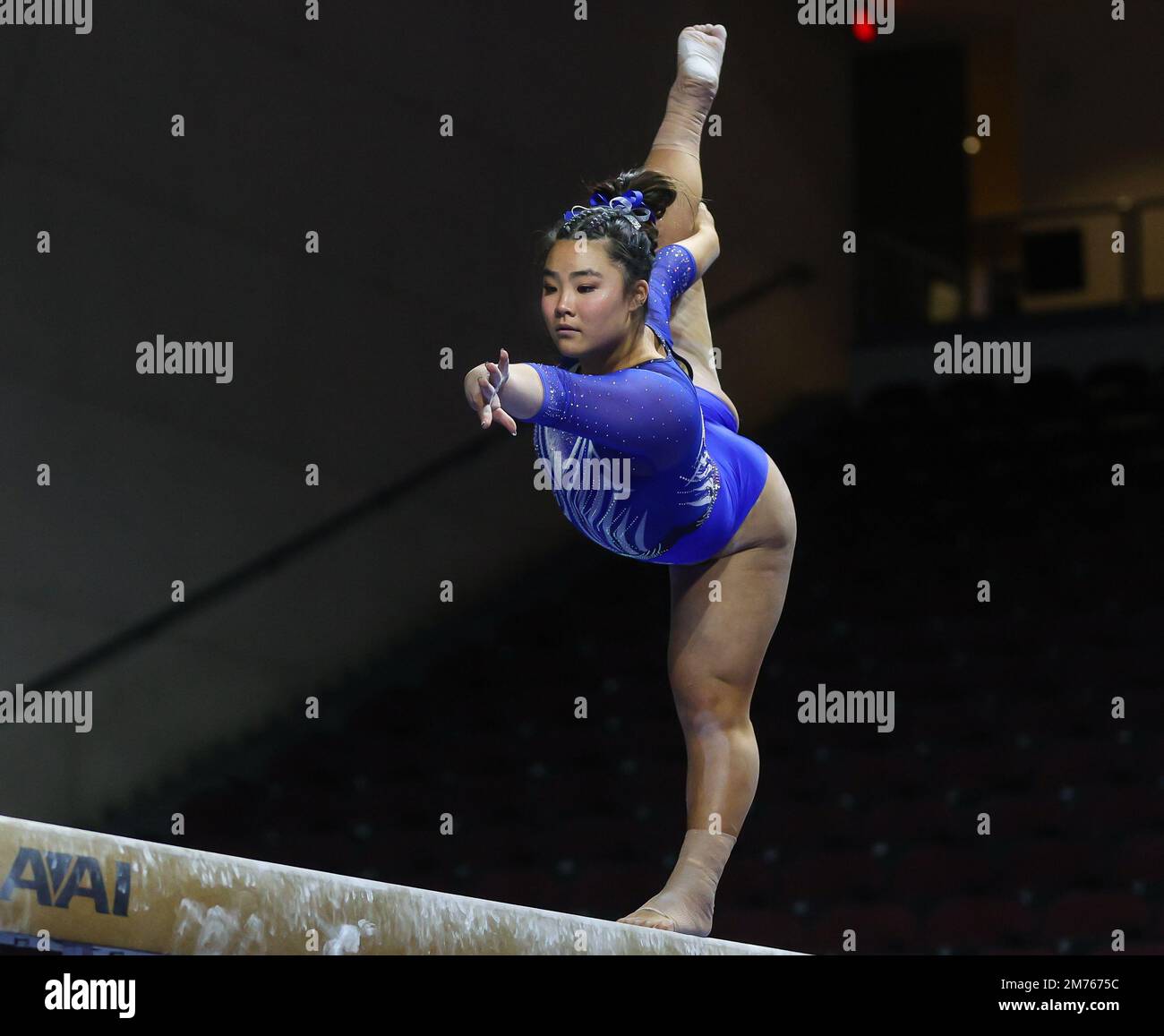 Las Vegas, NV, USA. 7th Jan, 2023. BYU's Lauren Ono competes on the ...