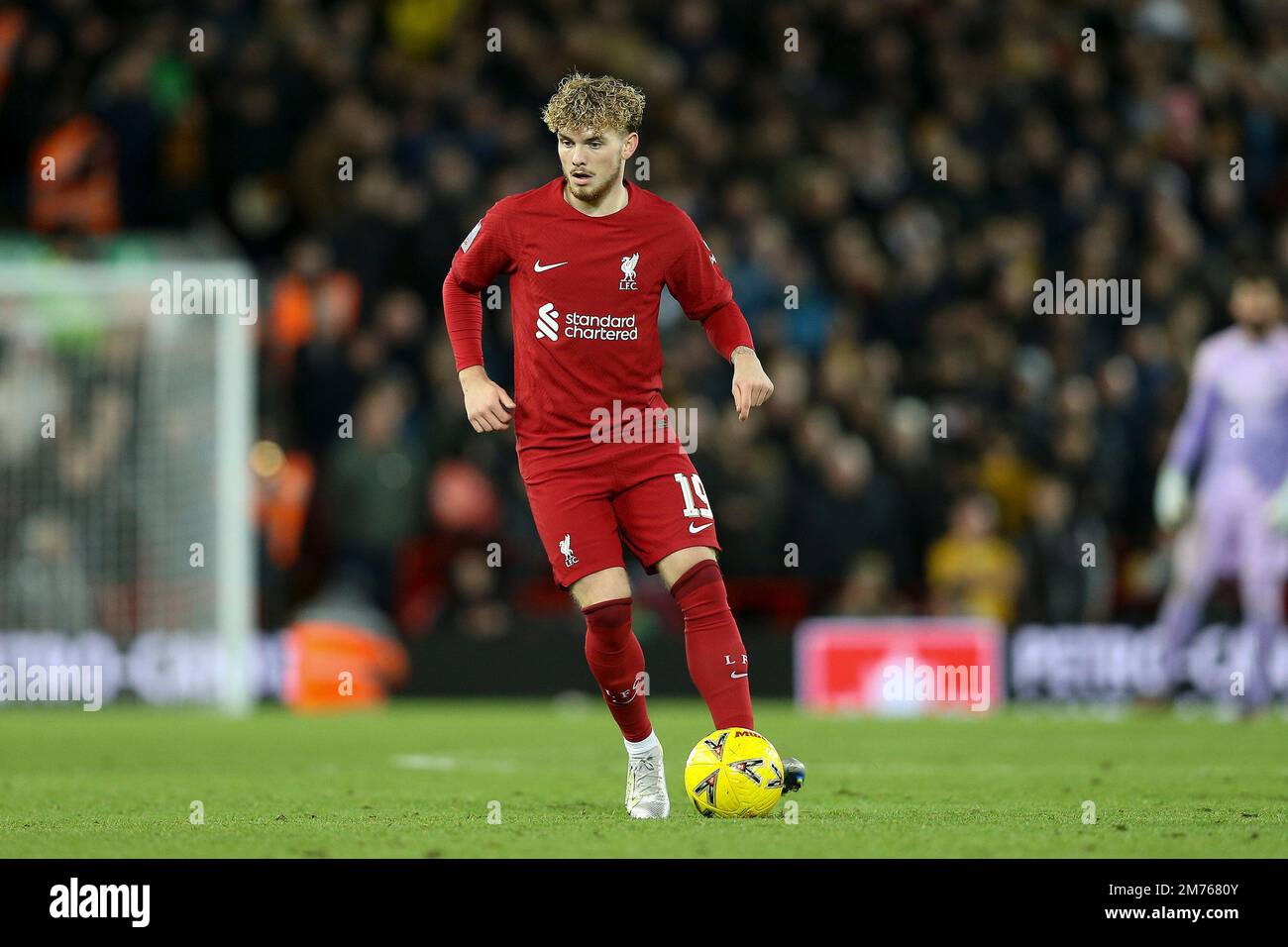 Liverpool, UK. 07th Jan, 2023. Harvey Elliott of Liverpool in action ...