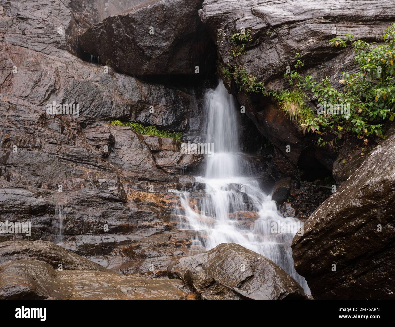 Lovers Leap Falls hidden part, nuwaraeliya, sri lanka.Located in Nuwara ...