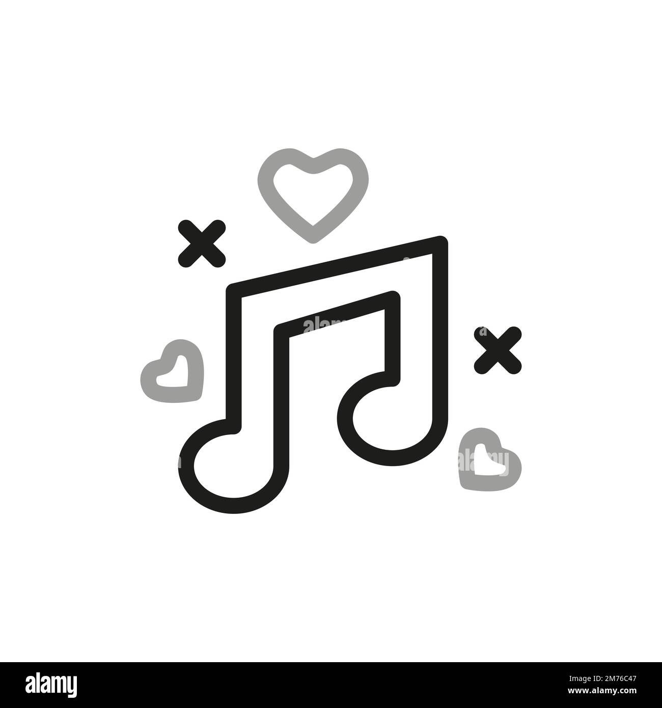 Honeymoon music icon outline Stock Vector Images - Alamy