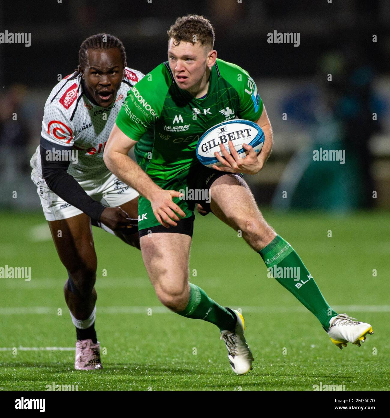 Galway, Ireland. 08th Jan, 2023. Cathal Forde of Connacht and Yaw Penxe ...