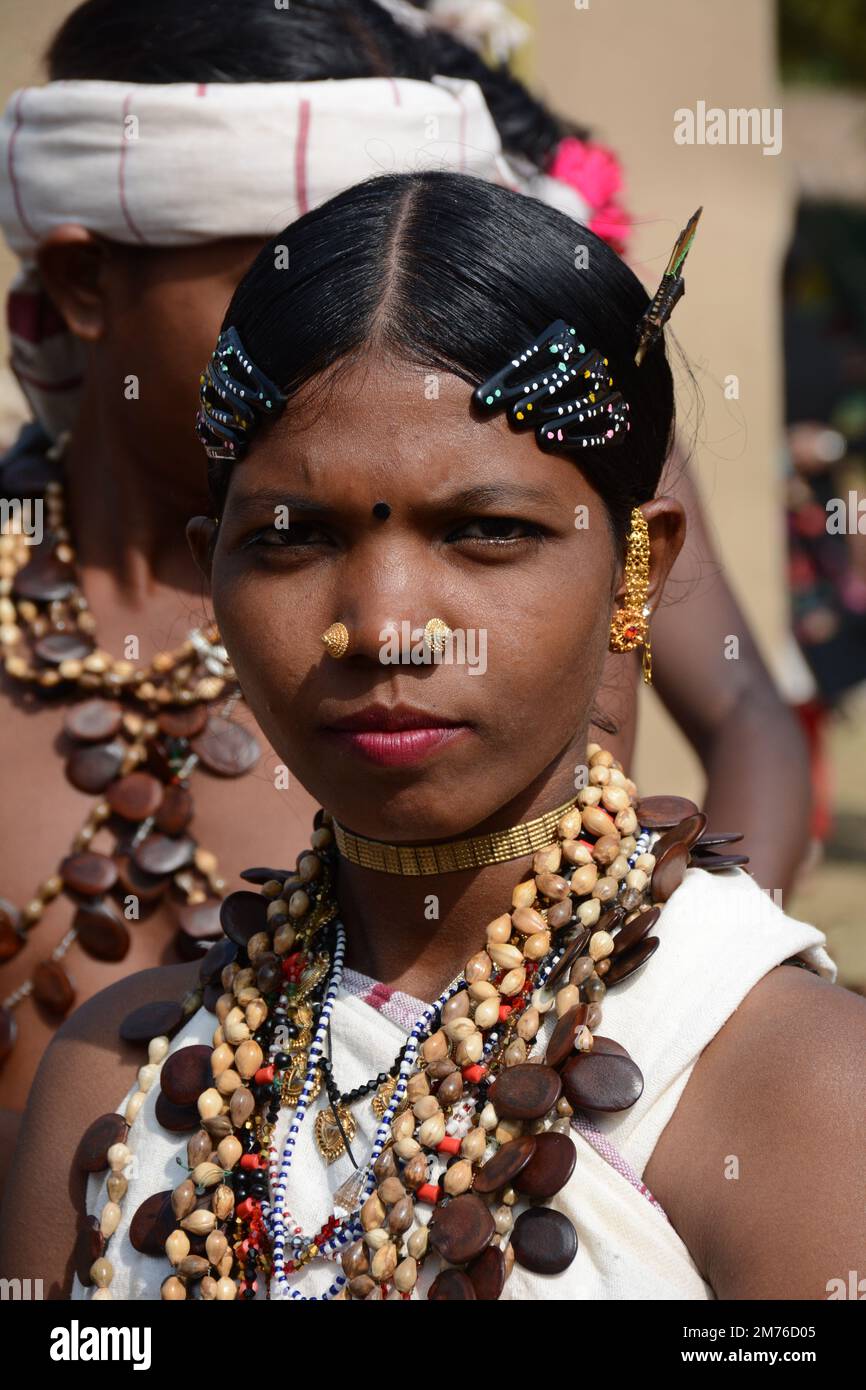 Santiniketan, West Bengal, India. 7th Jan, 2023. The Duruwa, Dhurwa, or ...