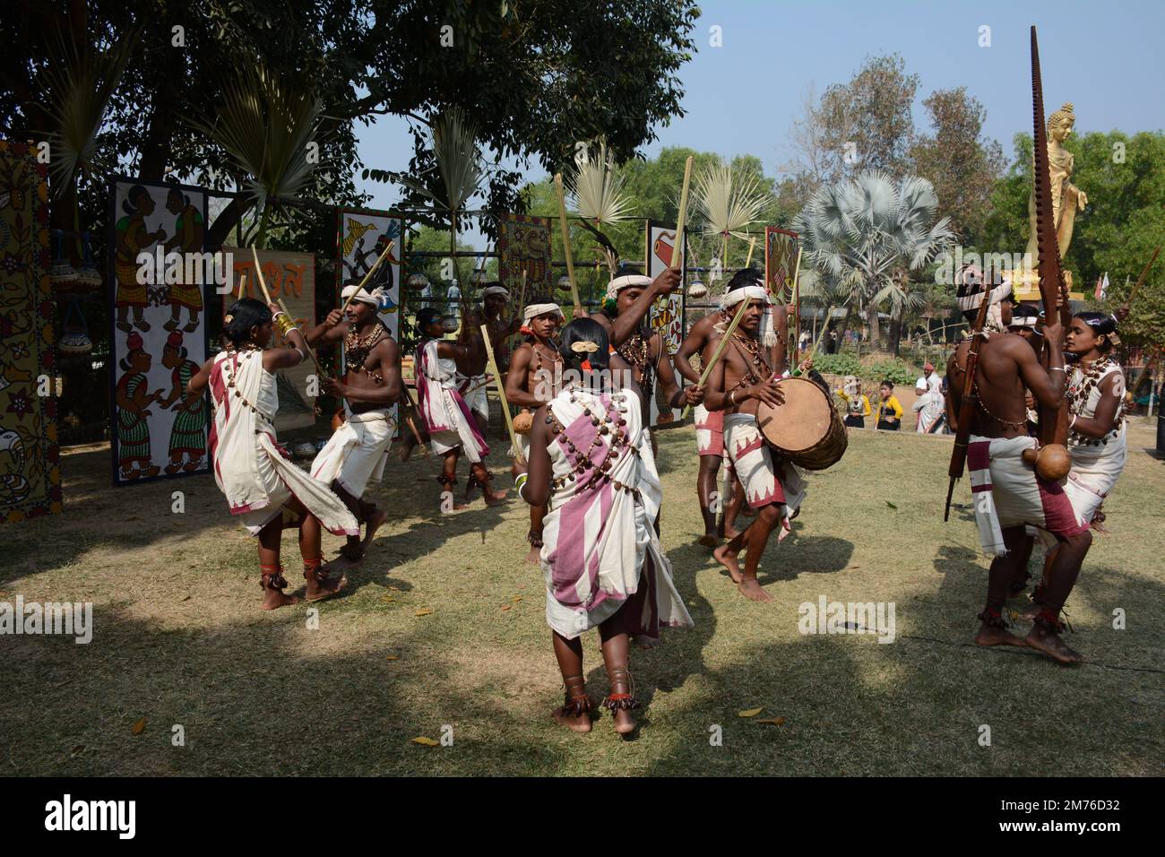 Santiniketan, West Bengal, India. 7th Jan, 2023. The Duruwa, Dhurwa, or ...