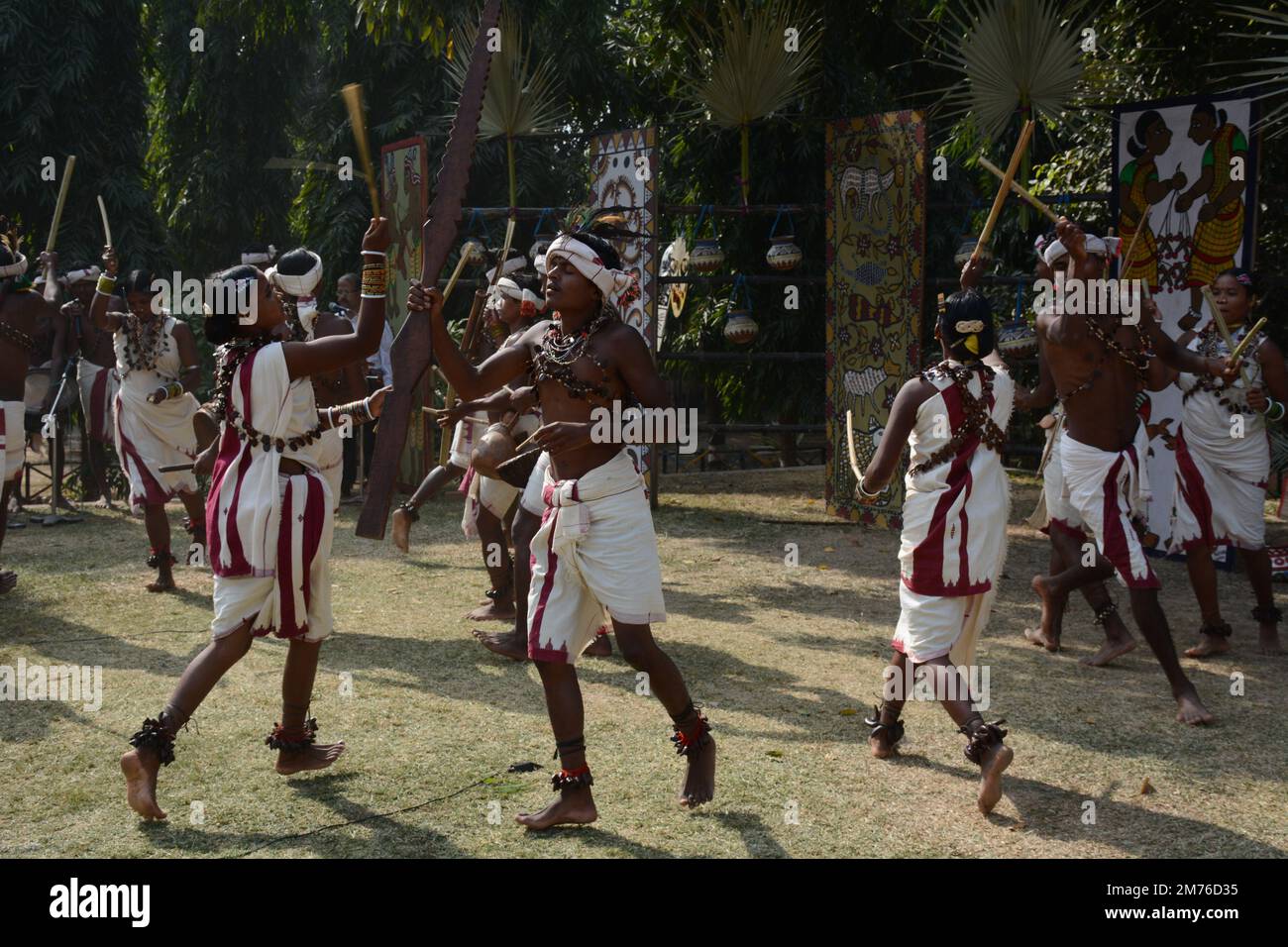 Santiniketan, West Bengal, India. 7th Jan, 2023. The Duruwa, Dhurwa, or ...