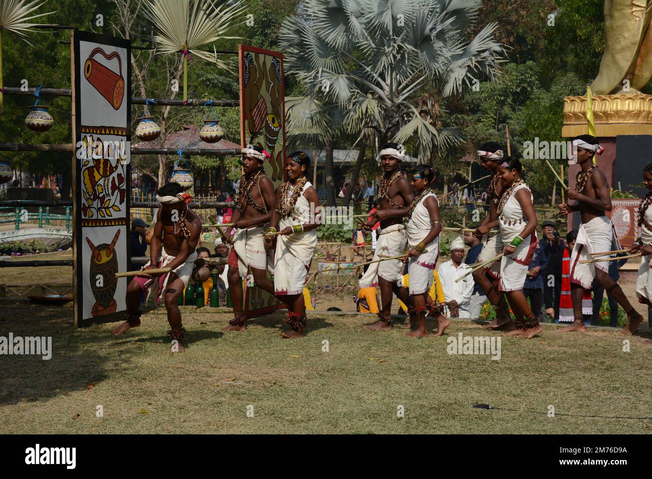 Santiniketan, West Bengal, India. 7th Jan, 2023. The Duruwa, Dhurwa, or ...