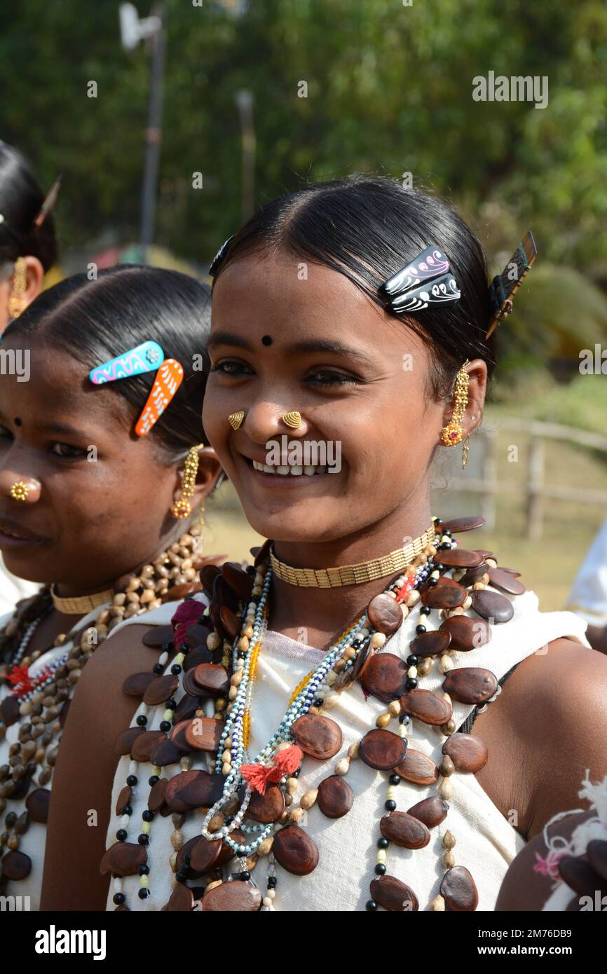 Santiniketan, West Bengal, India. 7th Jan, 2023. The Duruwa, Dhurwa, or ...