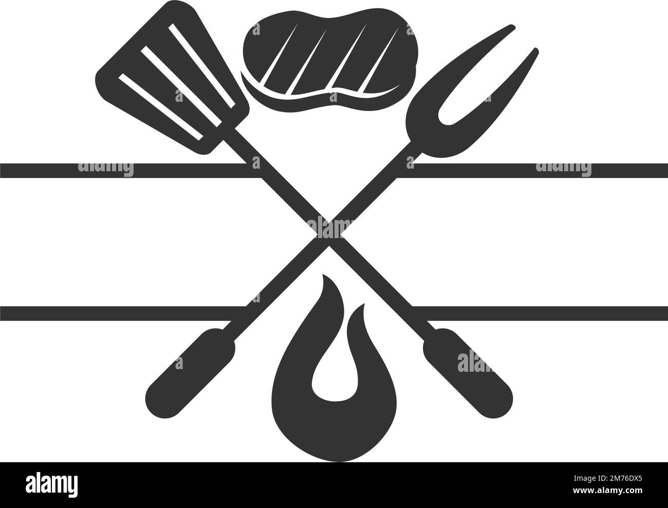 Hot Grill logo template Icon Illustration Brand Identity Stock Vector ...