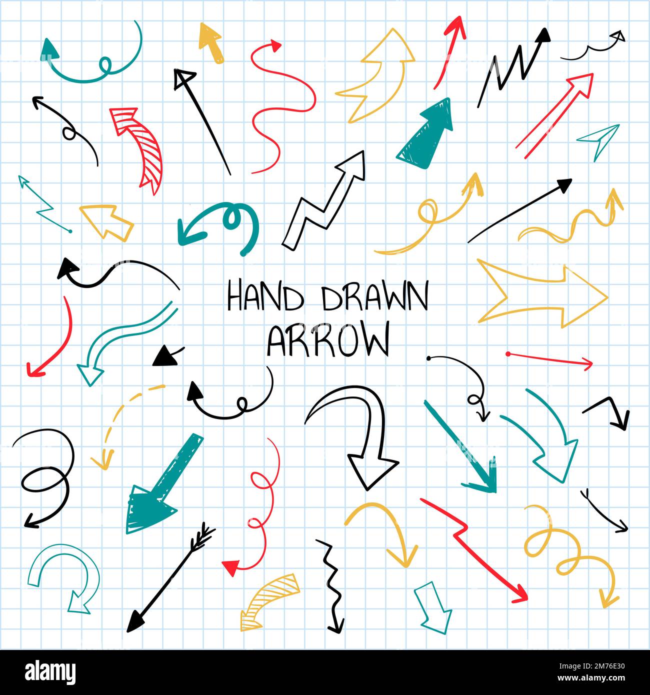 Hand-drawn doodle arrows vector set Stock Vector Image & Art - Alamy