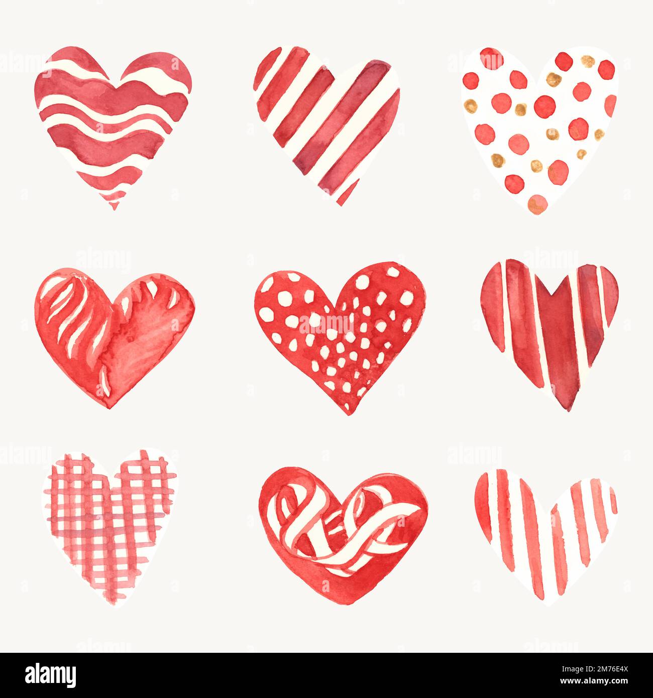 Red hearts pattern hi-res stock photography and images - Alamy