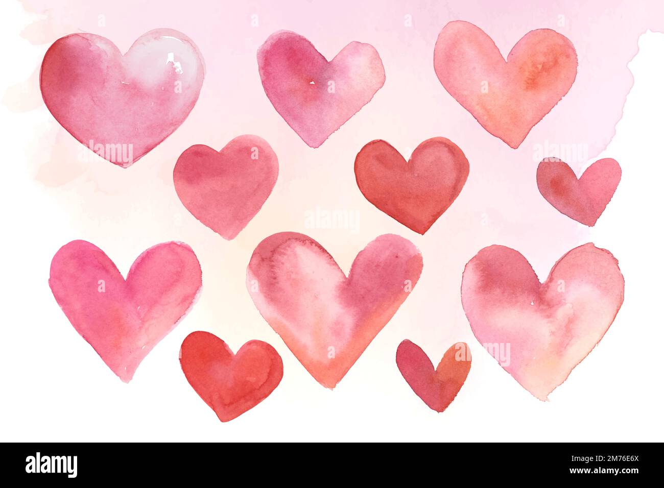 Red hearts pattern wallpaper vector collection Stock Vector Image & Art ...