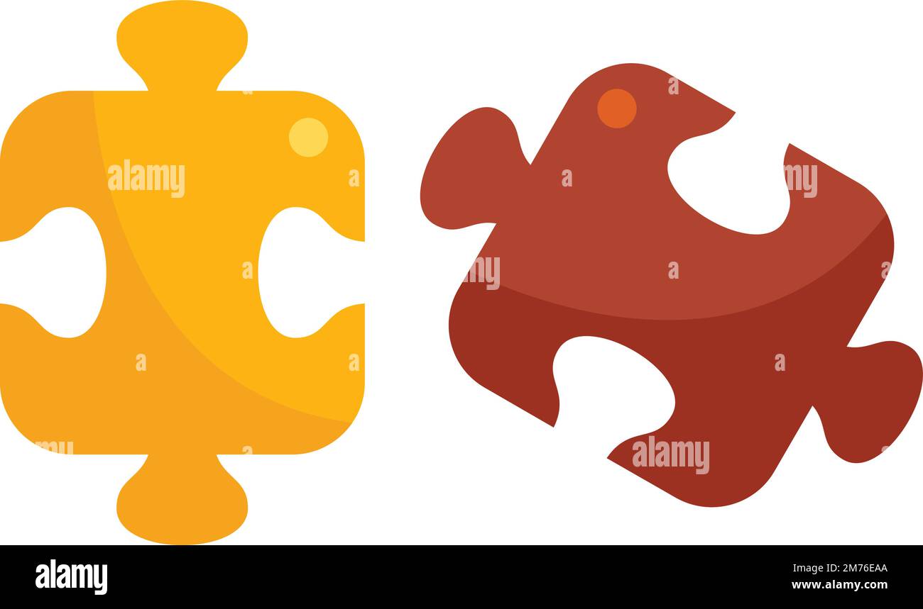 Solution puzzle icon flat vector. Creative business. Work challenge ...