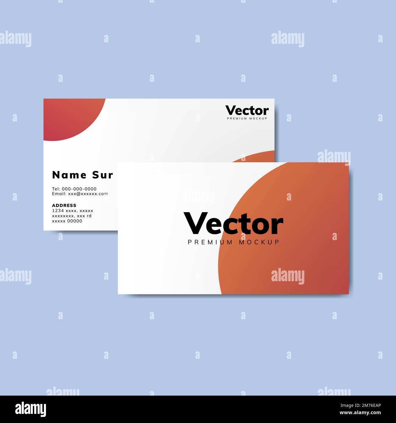 Business card design mockup vector Stock Vector Image & Art - Alamy