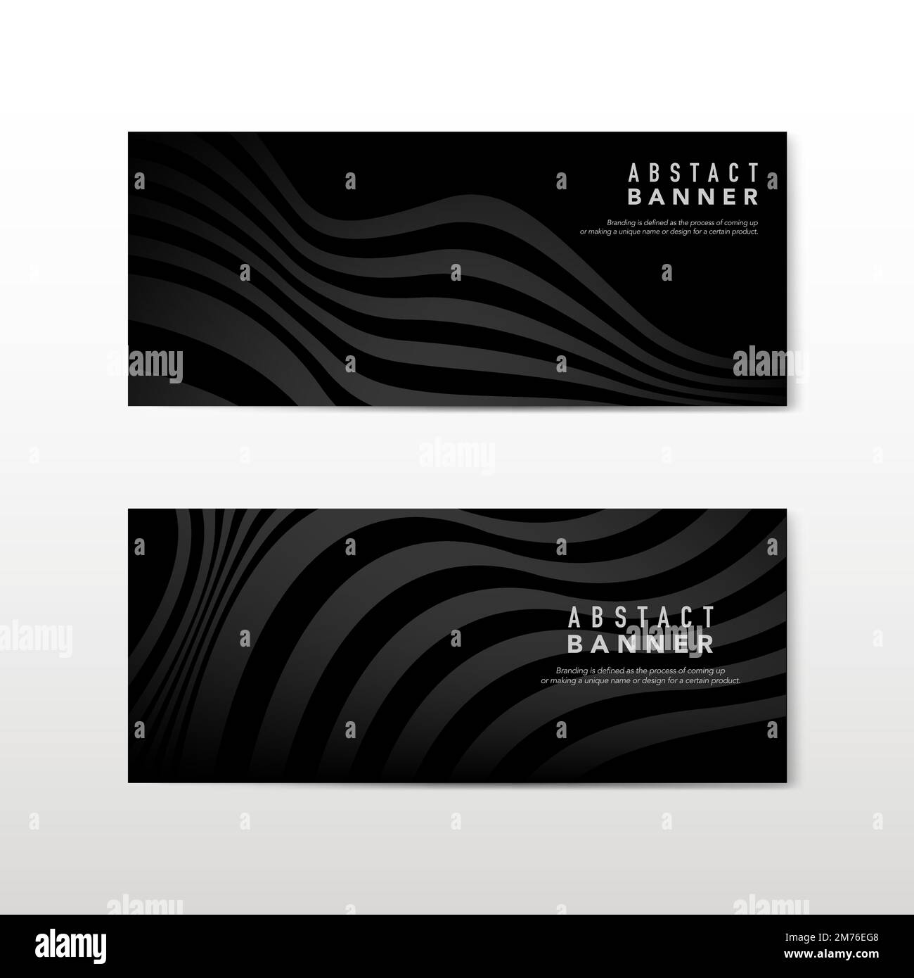 Black abstract banner design vectors Stock Vector Image & Art - Alamy