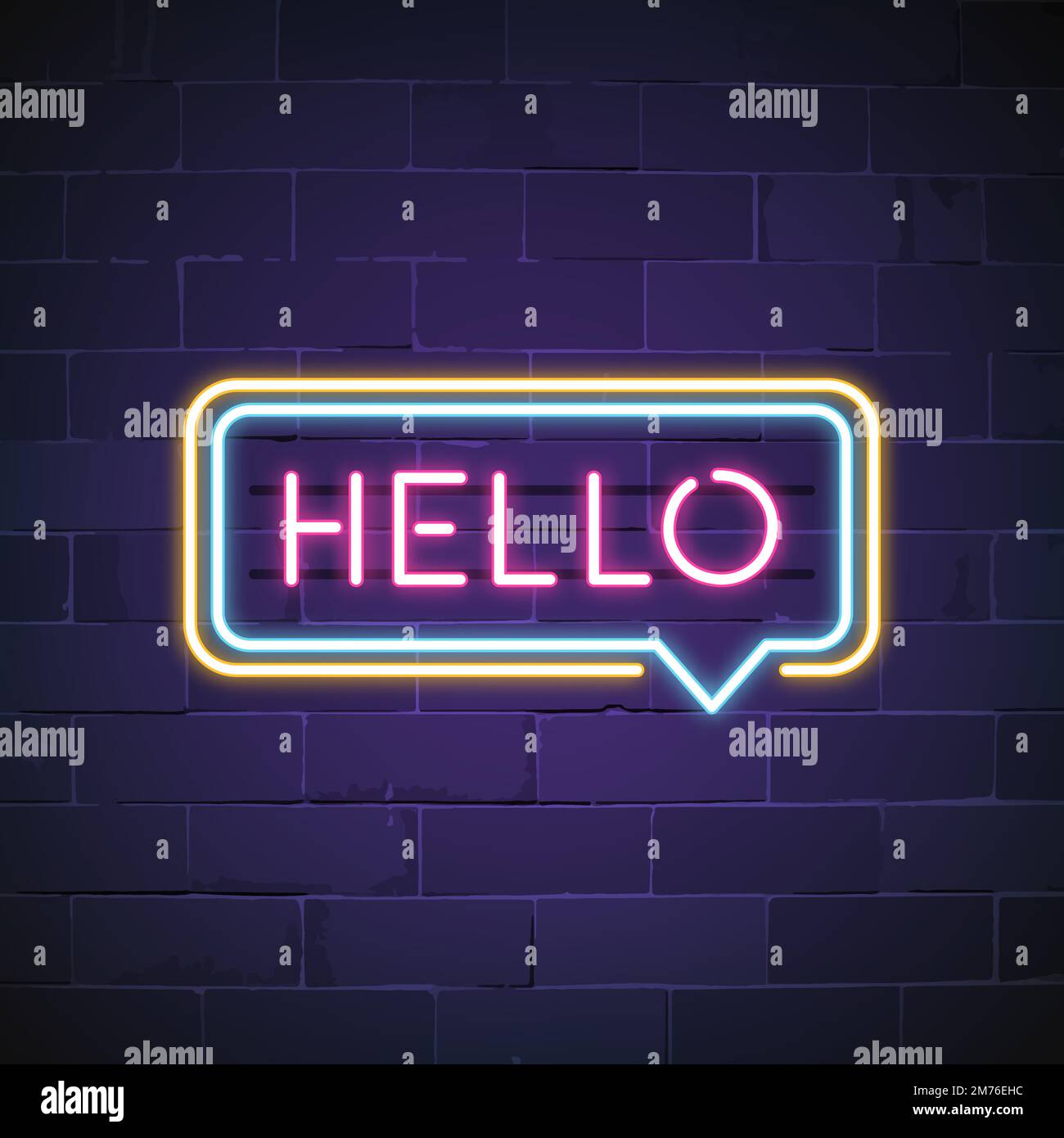 Yellow neon sign in Stock Vector Images - Alamy