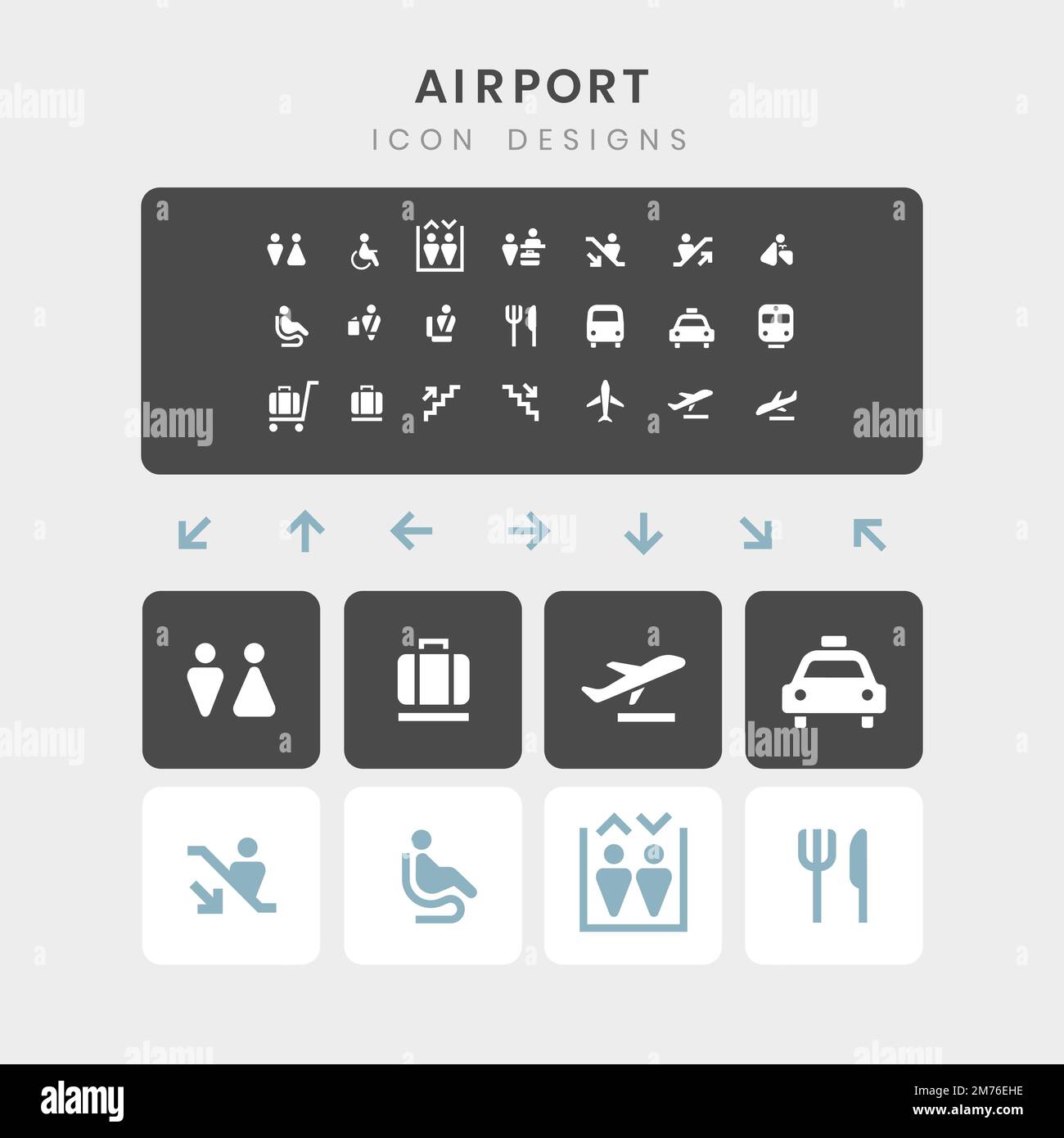 Airport service signs vector set Stock Vector Image & Art - Alamy