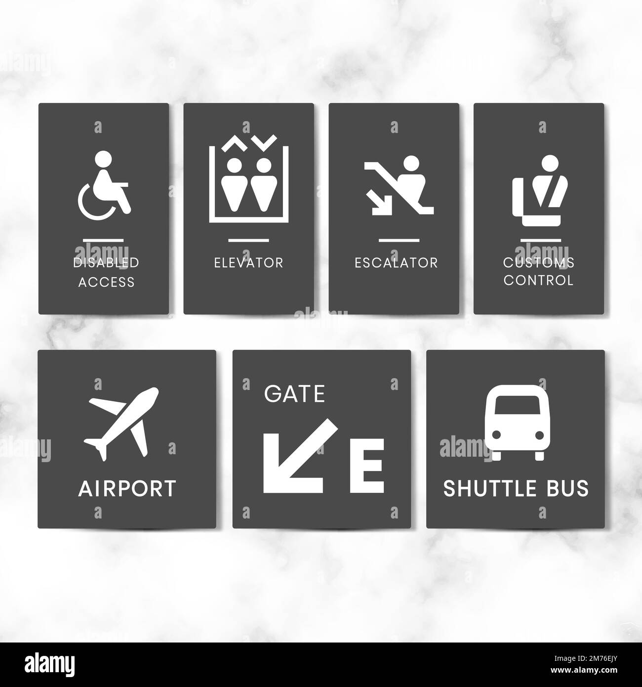 Airport signs icon vector set Stock Vector Image & Art - Alamy