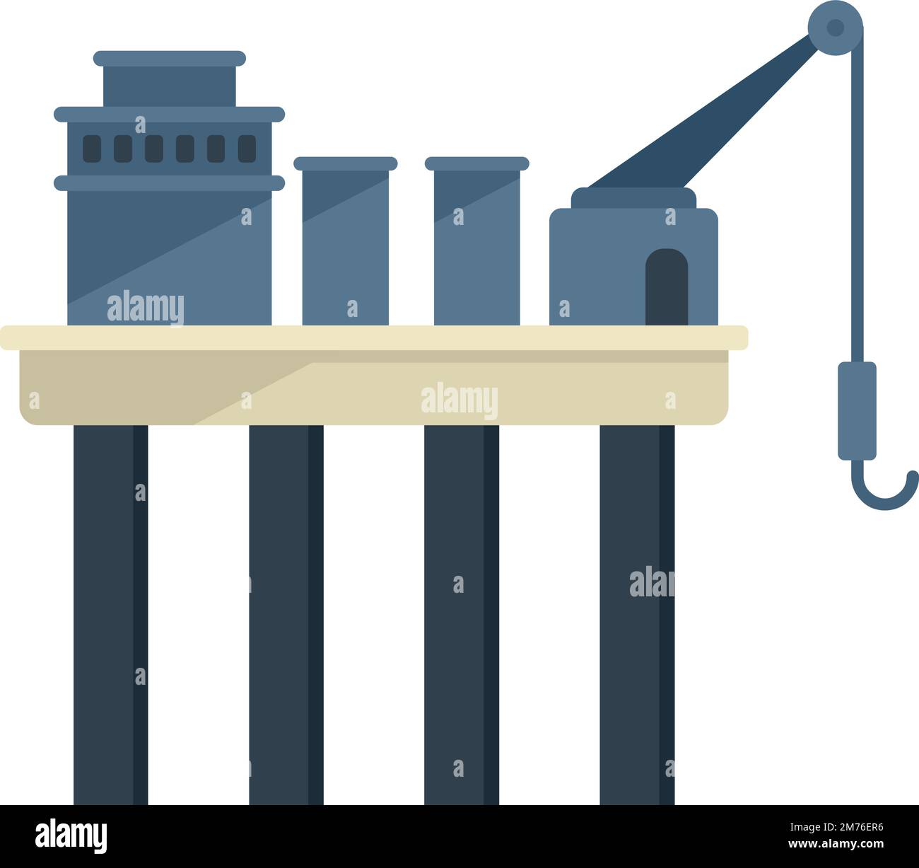 Oil gas platform offshore vessel Stock Vector Images - Alamy