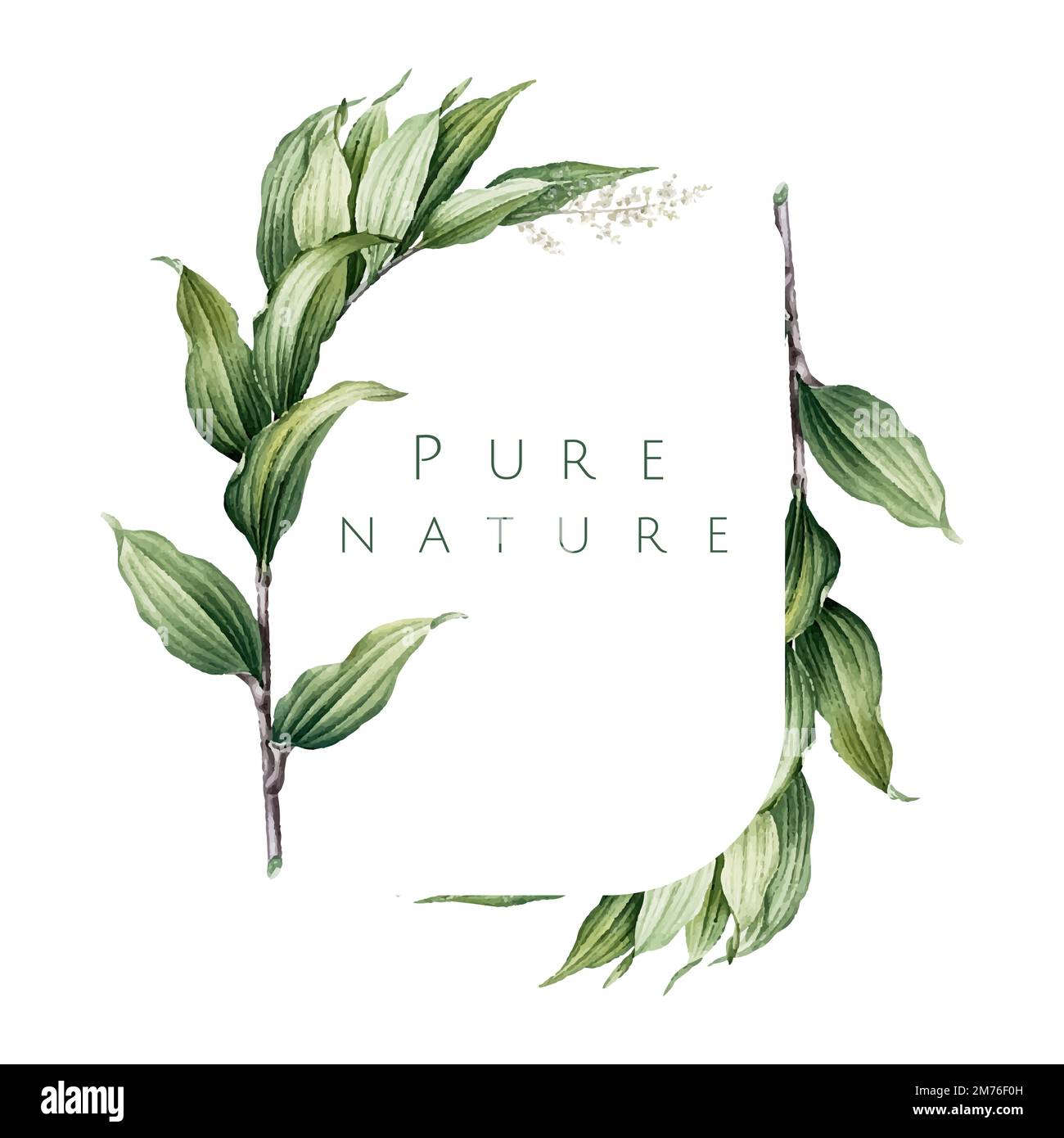 Pure nature logo design vector Stock Vector Image & Art - Alamy