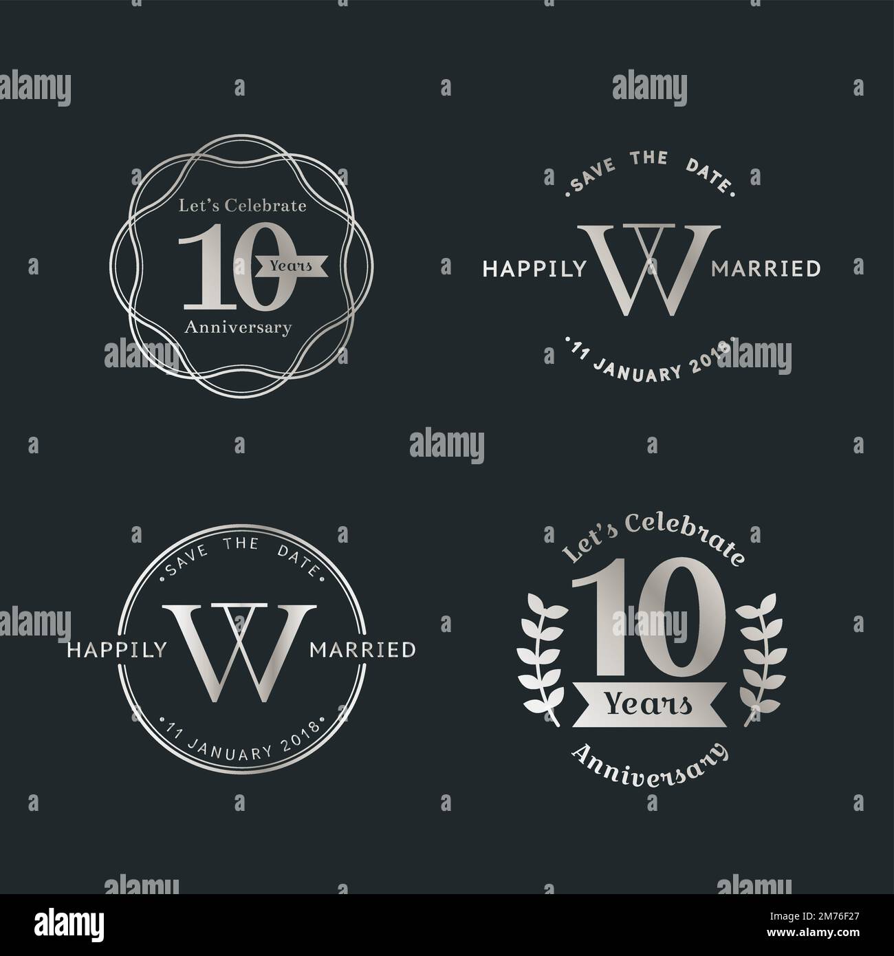 Wedding badges vector vectors hi-res stock photography and images - Alamy